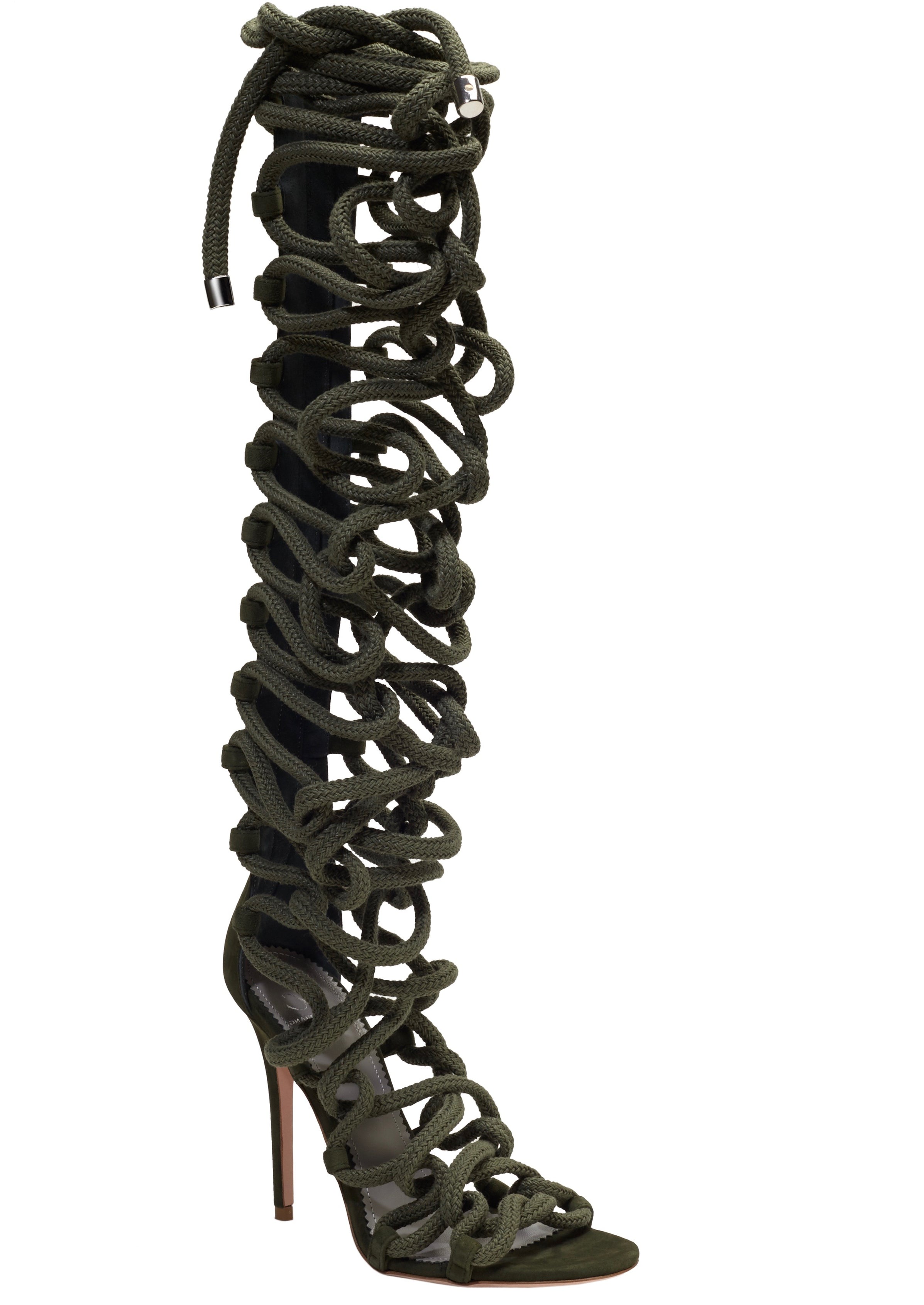 MILLA ARMY GREEN SUEDE SANDALS – Monika Chiang